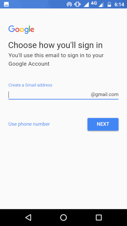 Create Gmail account in Android easily - AndroMaster